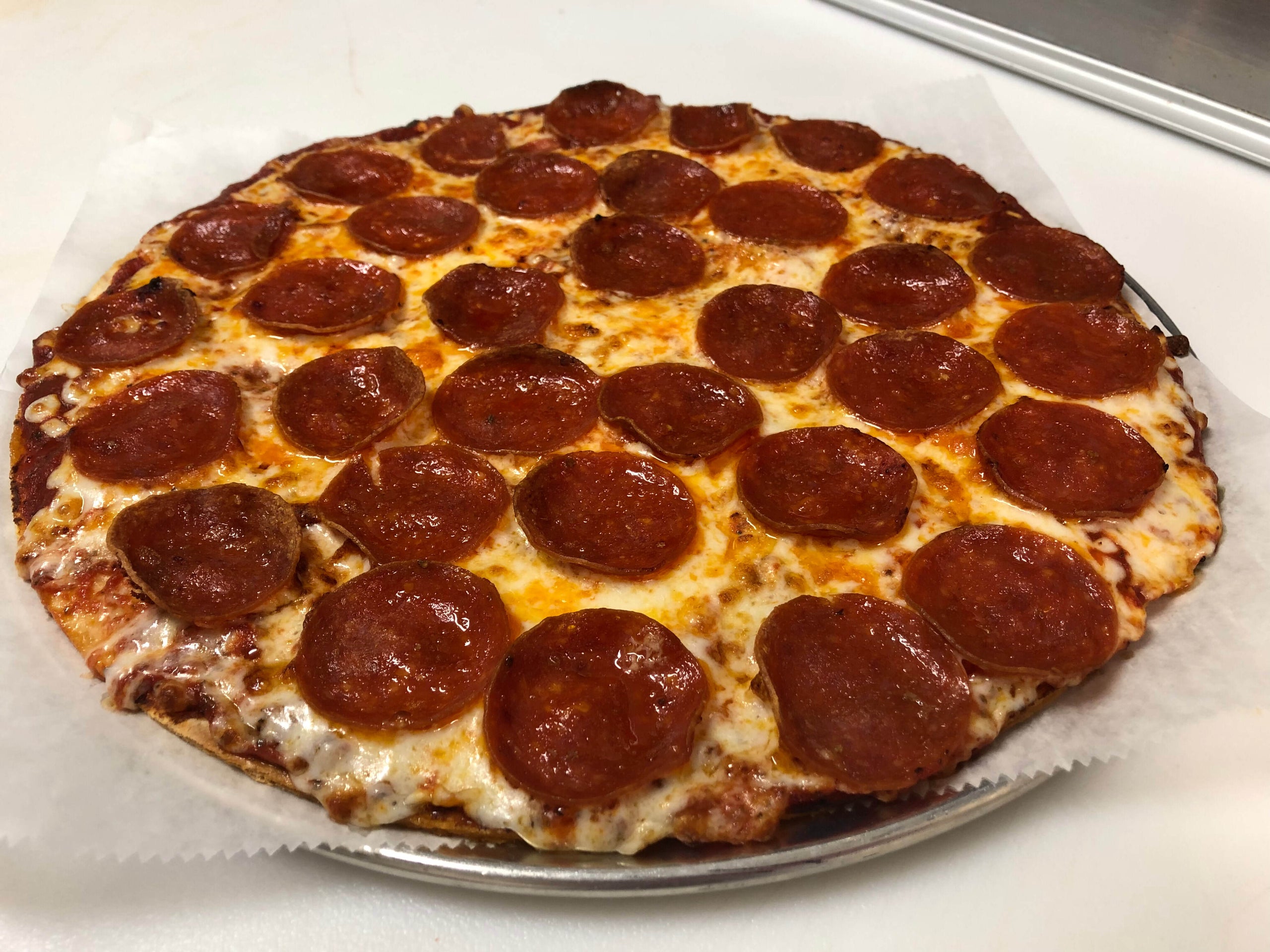 Pepperoni Pizza, 8" | Camarillo Barrel Works Cantara Cellars | Flat ...